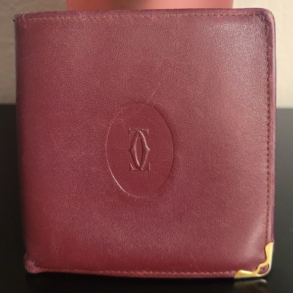 Cartier | Accessories | Cartier Bifold Wallet Vintage Authentic Coa ...